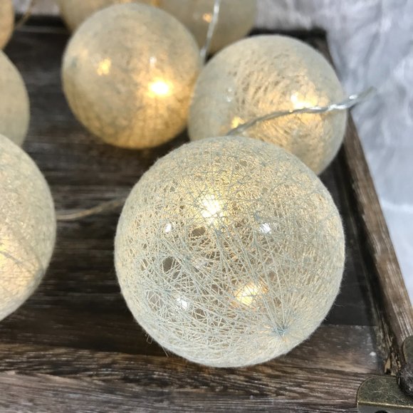 Fairy Lights | Accents | Fairy Lights Lighted String Covered Balls Orbs ...